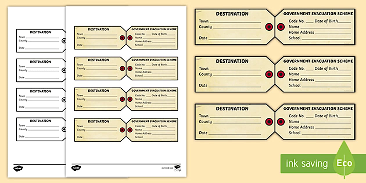Editable Evacuee Label (teacher made) - Twinkl