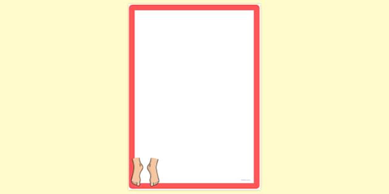 Simple Feet Page Border | Page Borders | Twinkl - Twinkl