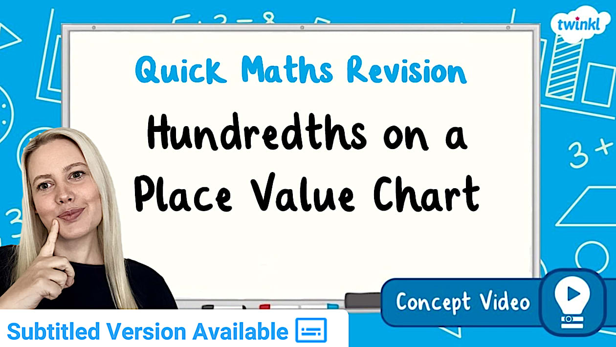 👉 Hundredths on a Place Value Chart | KS2 Maths Concept Video
