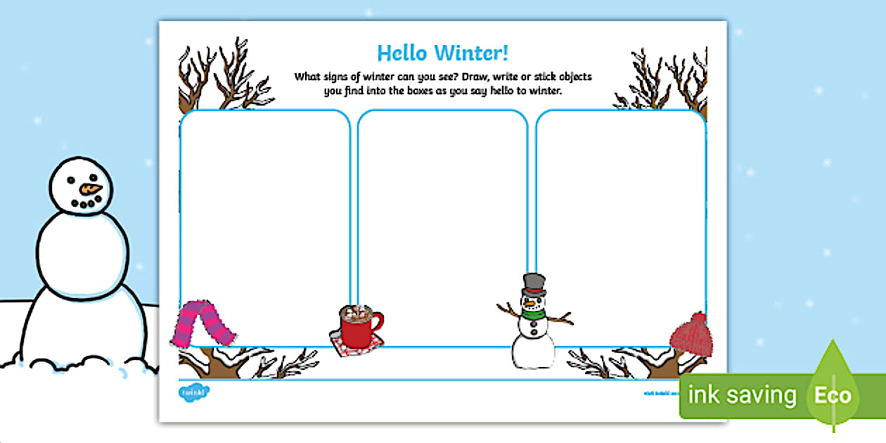 Hello Winter Worksheet