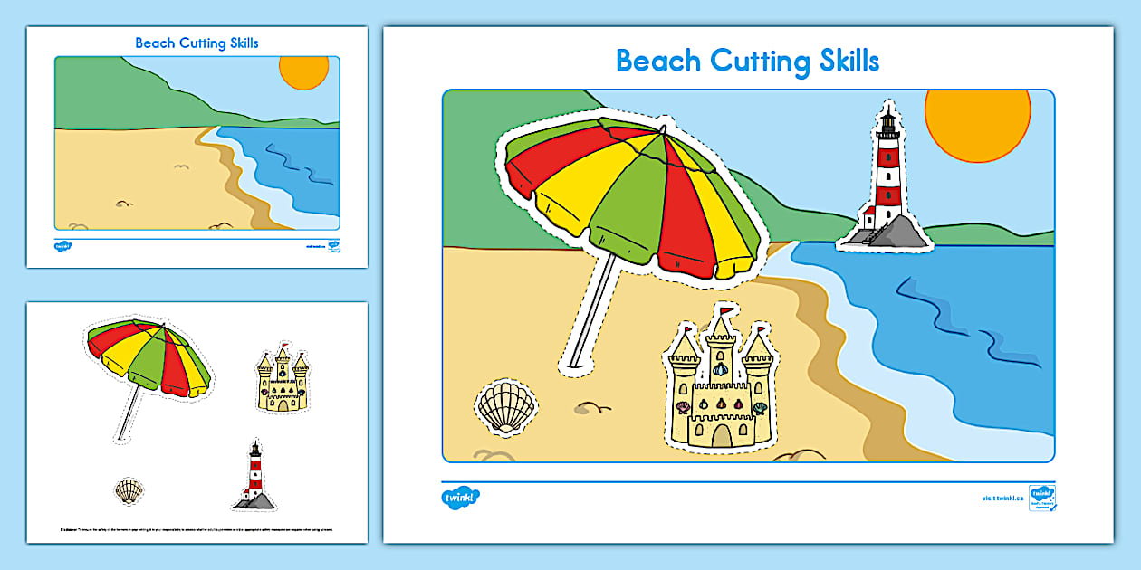 Beach Cutting Skills Activity - Twinkl Canada (teacher made)