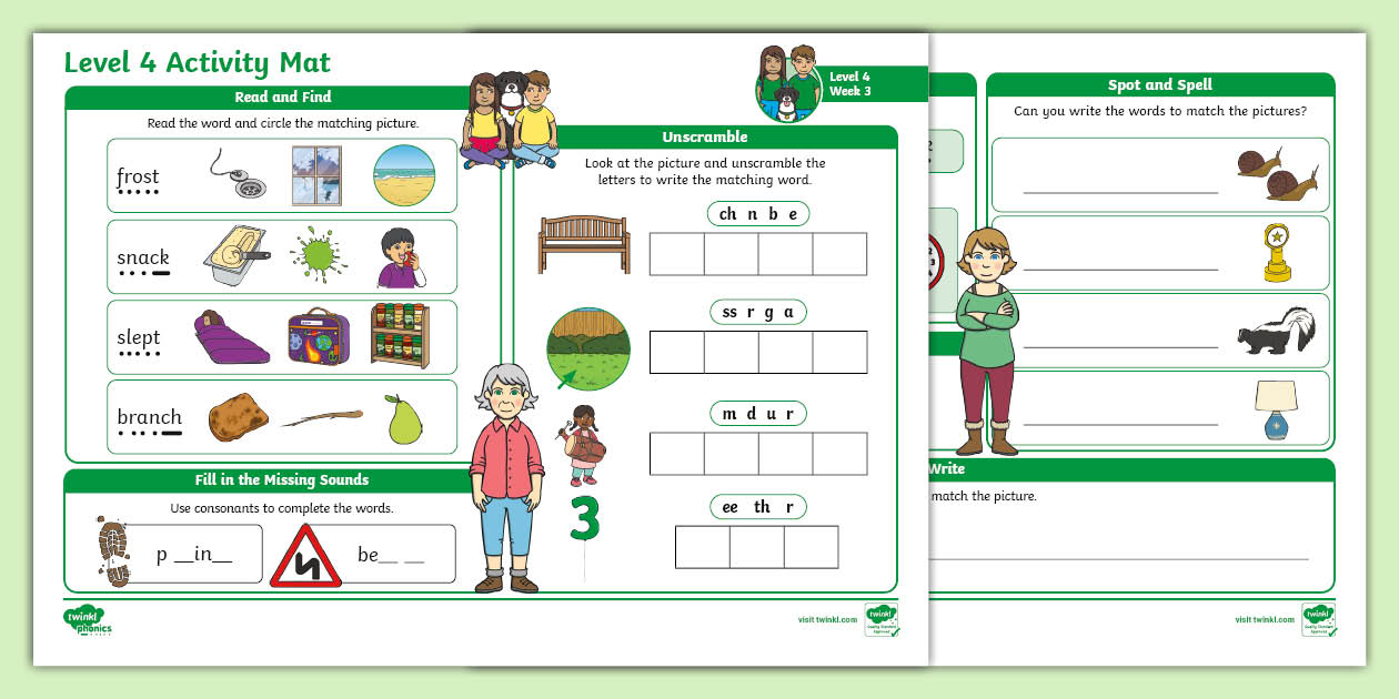 Level 4 Week 3 Activity Mat - Twinkl