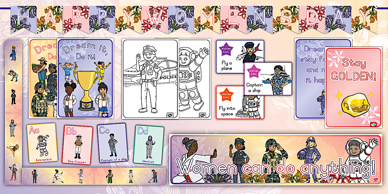 Women Can Do Anything! A Womens Day Display Pack - Twinkl