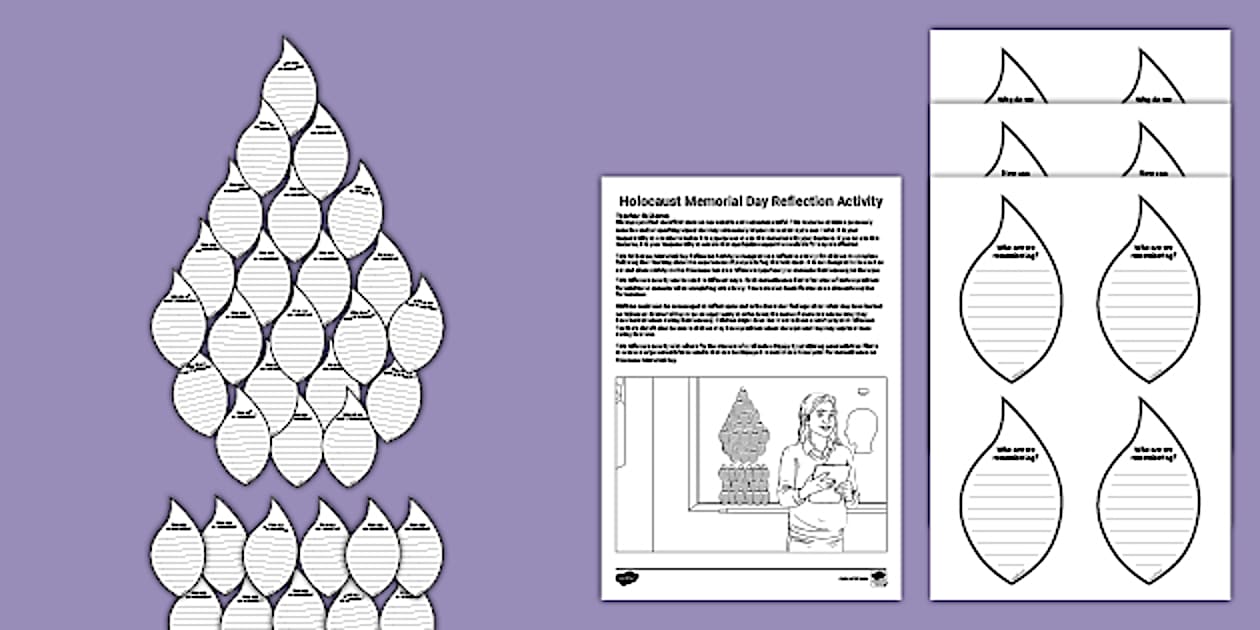 KS2 Holocaust Memorial Day Reflection Activity - Twinkl