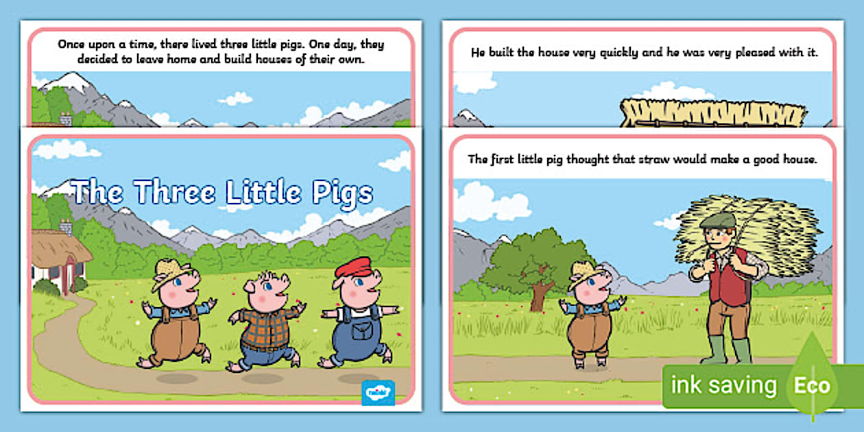 Three Little Pigs | Sequencing Story Cards | Primary English
