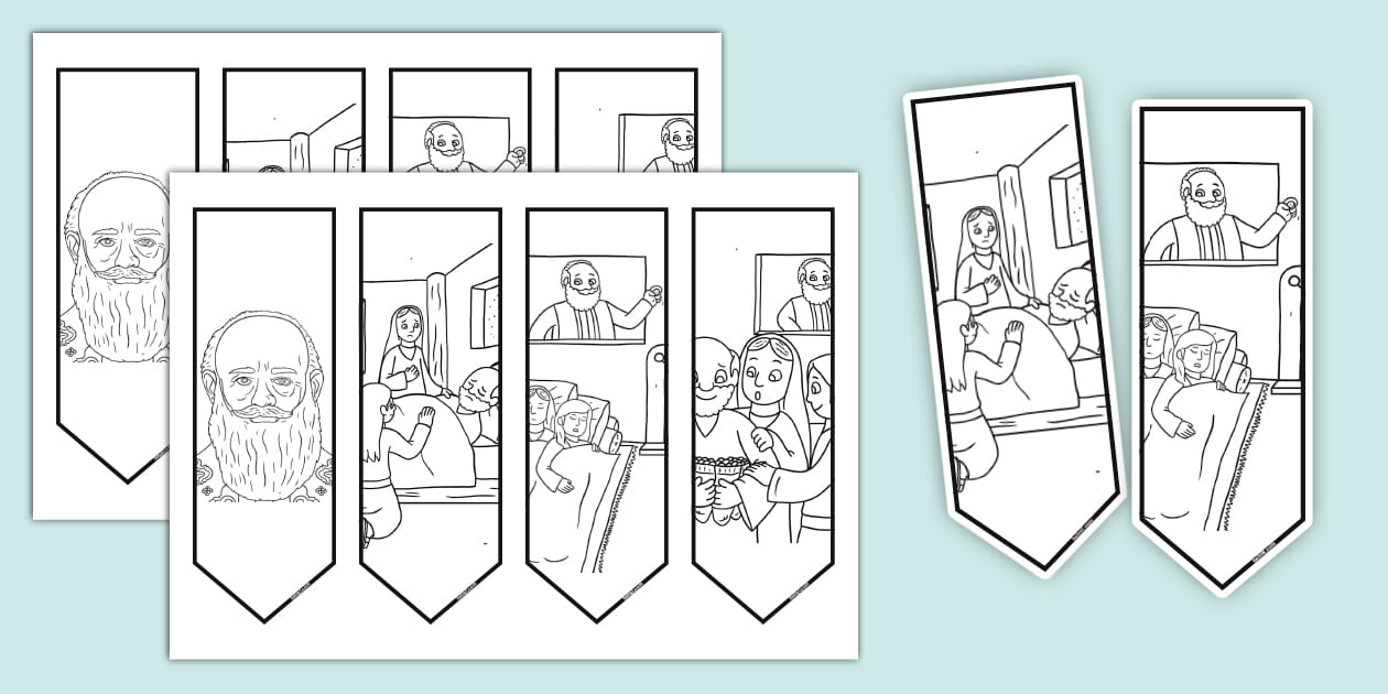 St. Nicholas - Lesezeichen zum Ausmalen (teacher made)