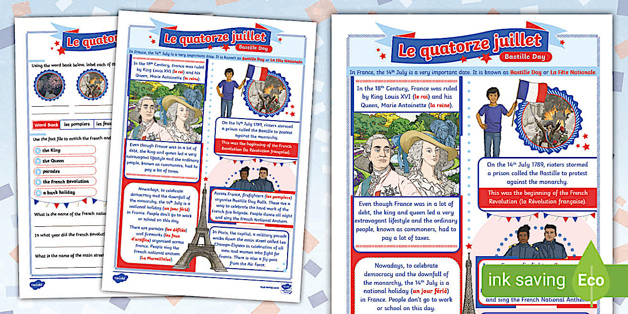 👉 Bastille Day French Vocabulary | Fact File | French