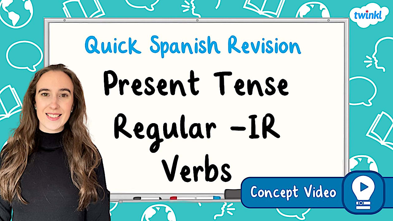 👉 Present Tense Regular -IR Verbs | KS2 Spanish Concept Video