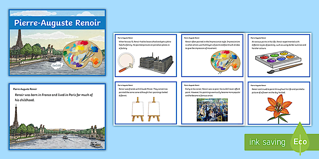 KS2 Renoir Fact Cards (teacher made) - Twinkl