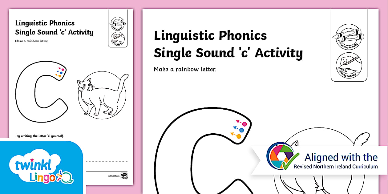 Linguistic Phonics Single Sound 'c' Activity Sheet - Twinkl