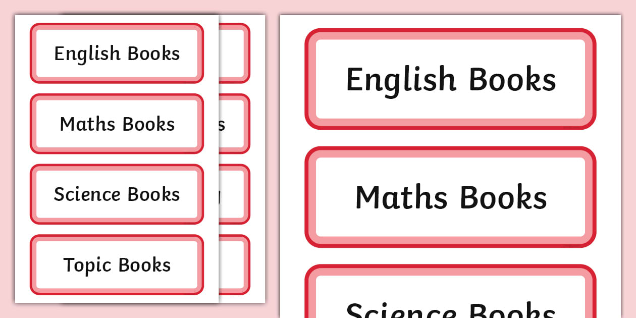 Book labels (teacher made) - Twinkl
