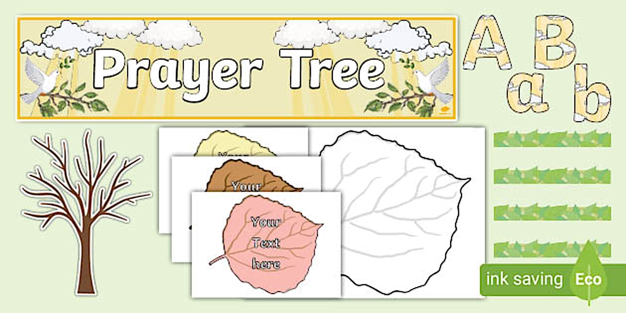 Prayer Tree Display Pack (teacher made) - Twinkl