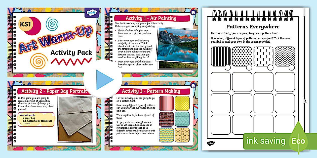 KS1 Art Warm-Up Activity Pack - Twinkl