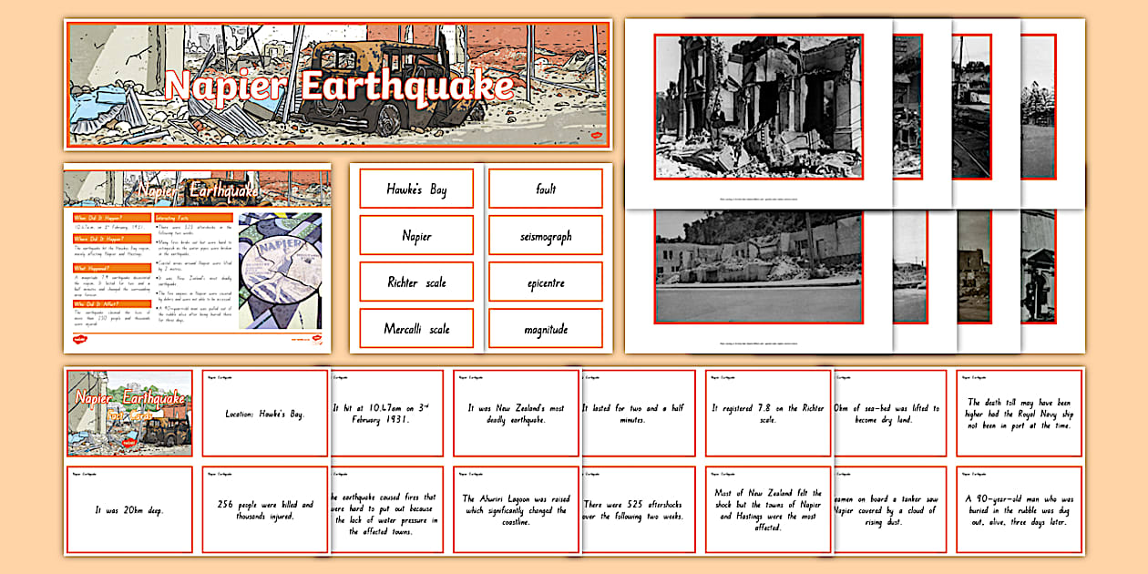Napier Earthquake Resource Pack - Twinkl