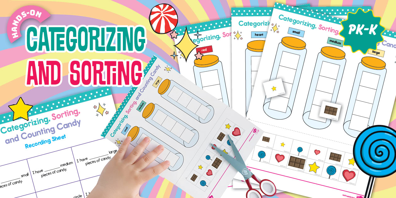Categorizing, Sorting, and Counting Candy Activity for PreK-K
