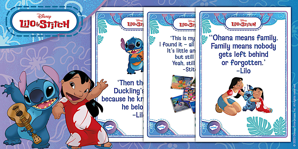 Disney's Lilo and Stitch Posters: Inspirational Quotes Posters