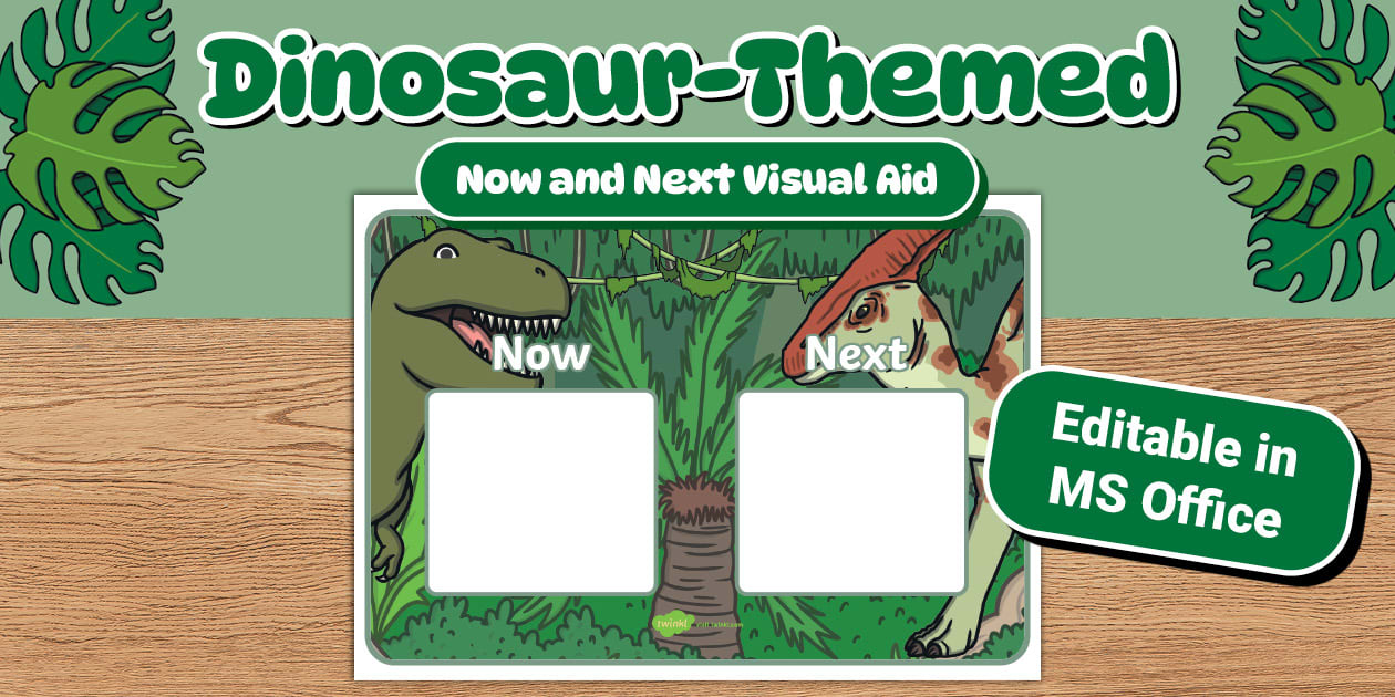 Dinosaur Now and Next Visual Aid