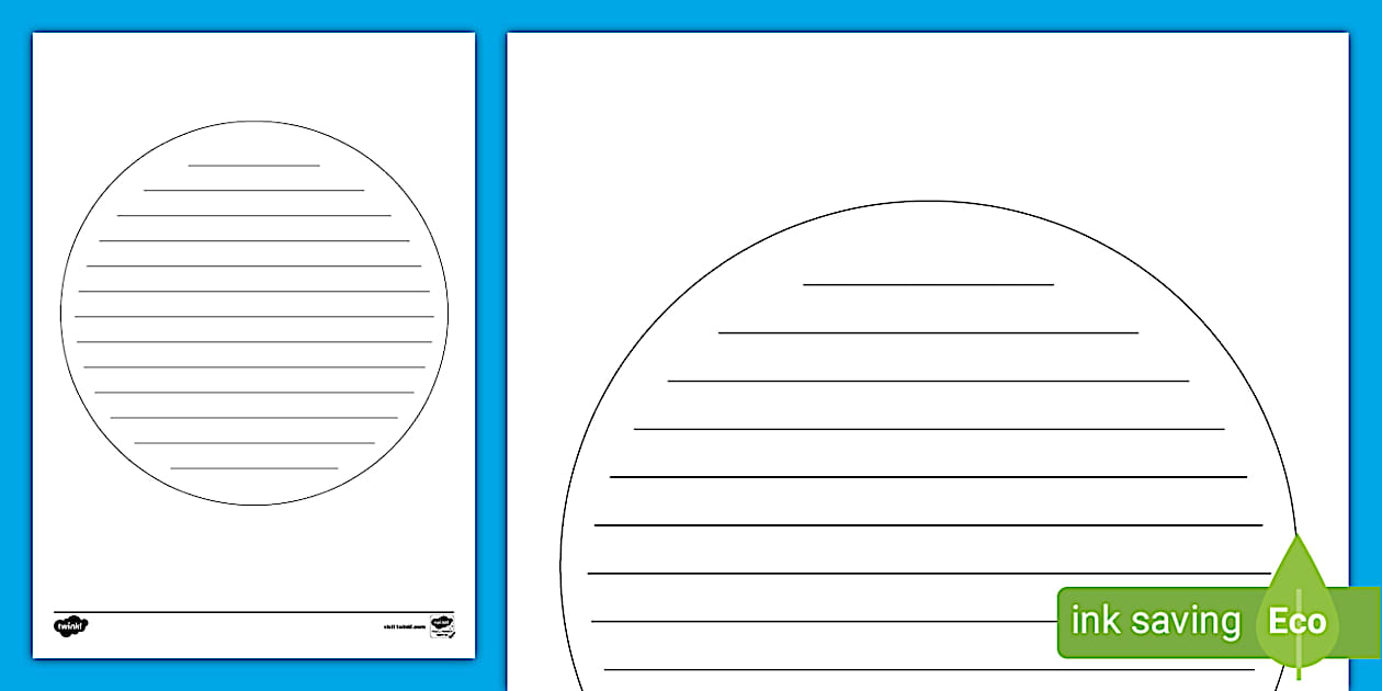 Circle Writing Template (teacher made) - Twinkl