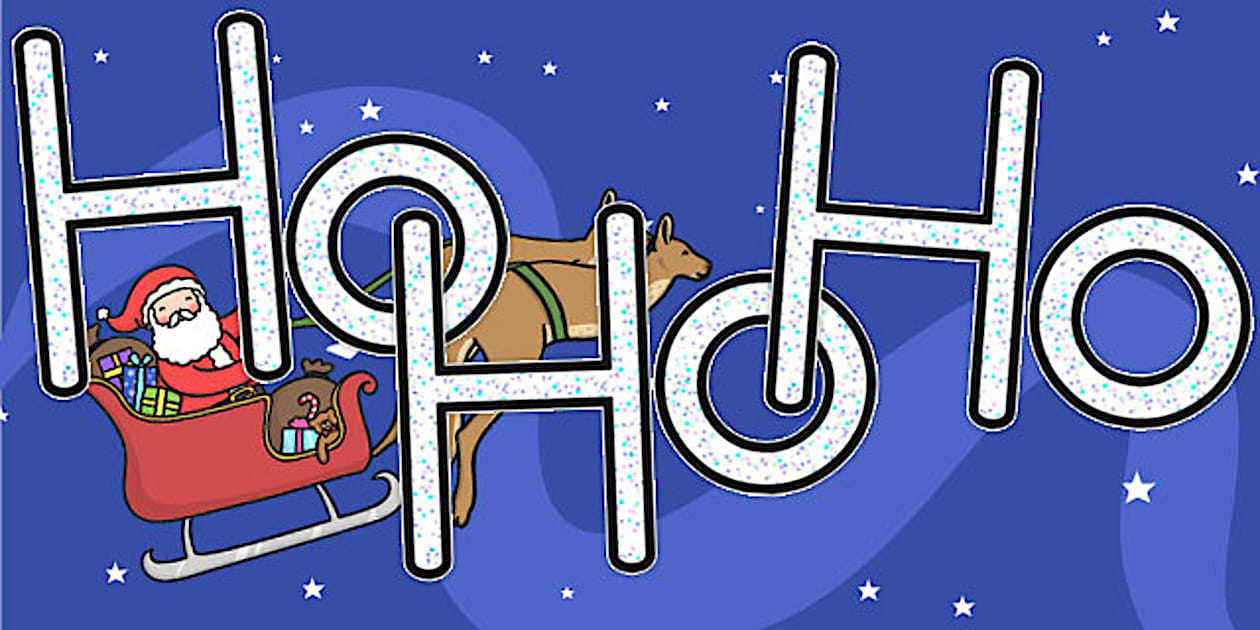 Ho Ho Ho A4 Display Lettering (teacher made) - Twinkl