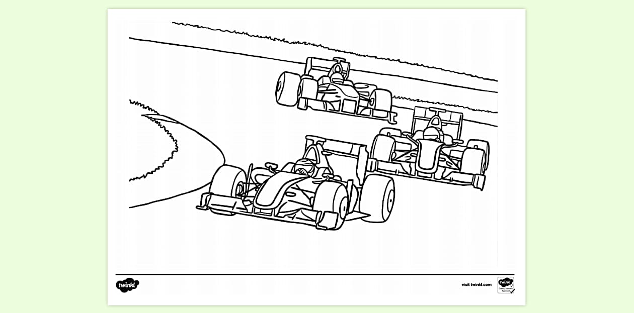 Racing Colouring Page | Colouring Sheets (teacher made)