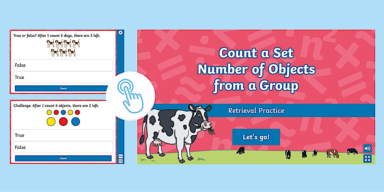 👉 Retrieval Practice: Count a Set Number of Objects from a Group Maths