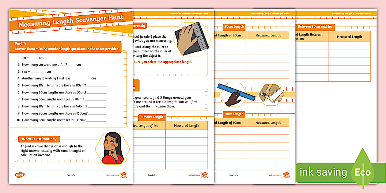 Measuring Length Scavenger Hunt | Measurement Activities