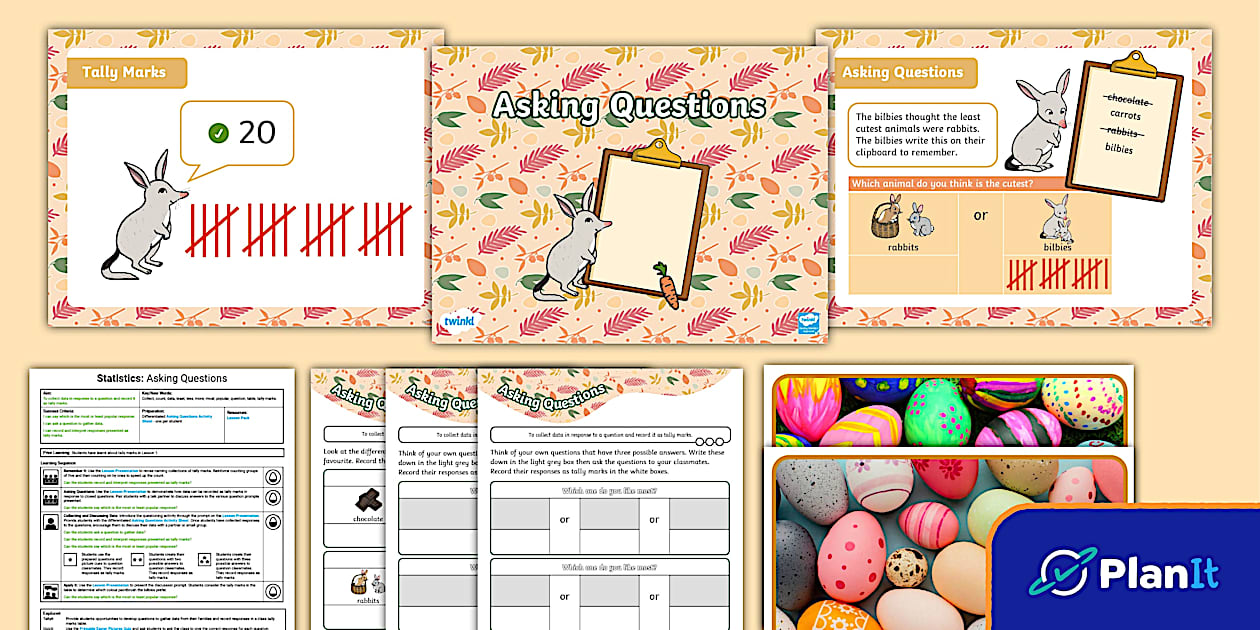 Year 1 Statistics: Hopping Into Graphs Lesson 2 - Twinkl