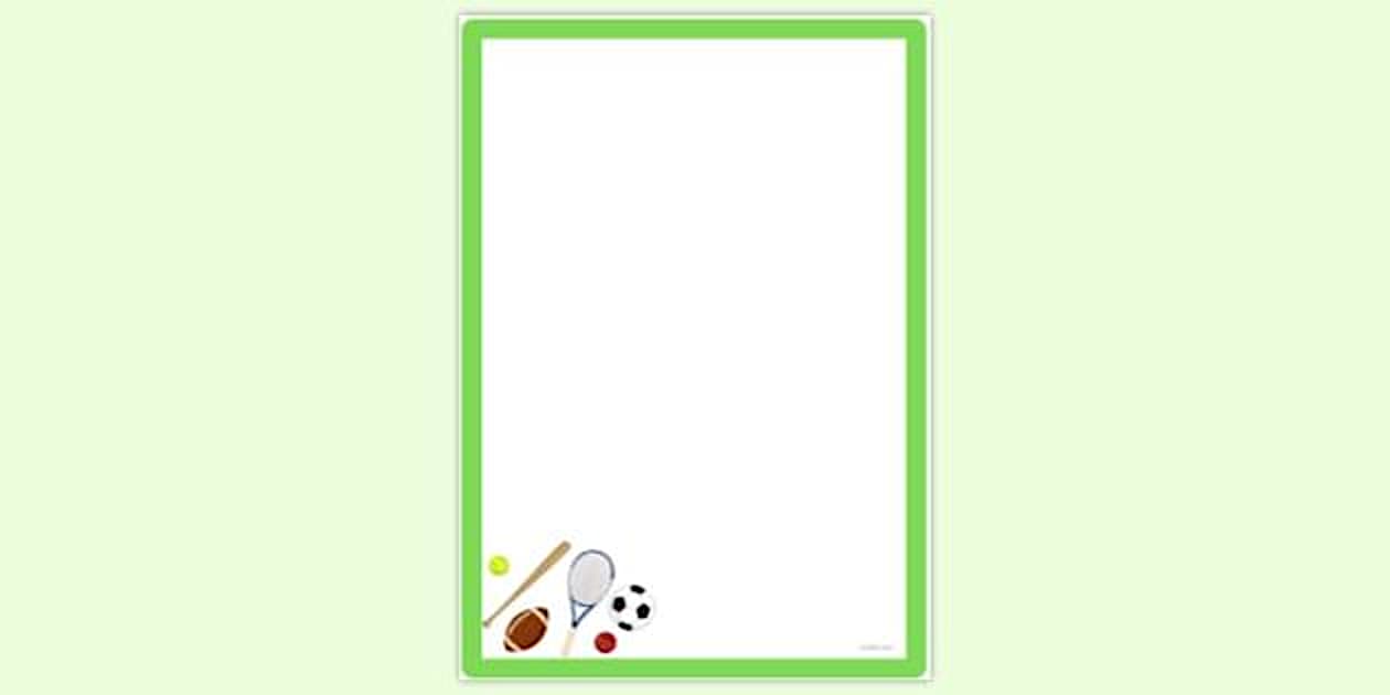 Sports Page Border | Page Borders | Twinkl