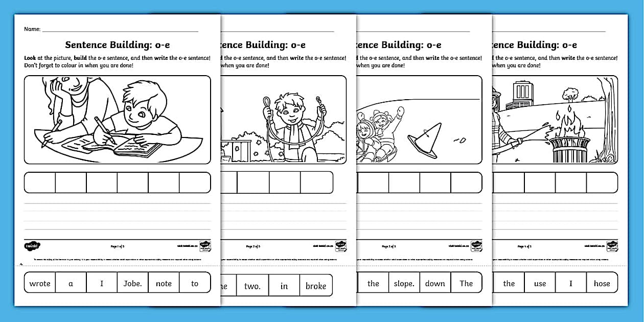 Phonics Sentence Building: o-e