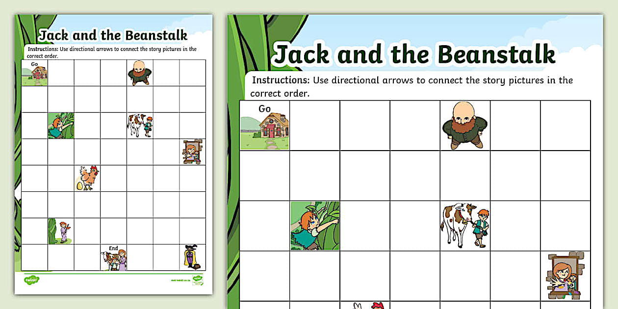 Grade 2 Sequencing Jack and the Beanstalk (teacher made)
