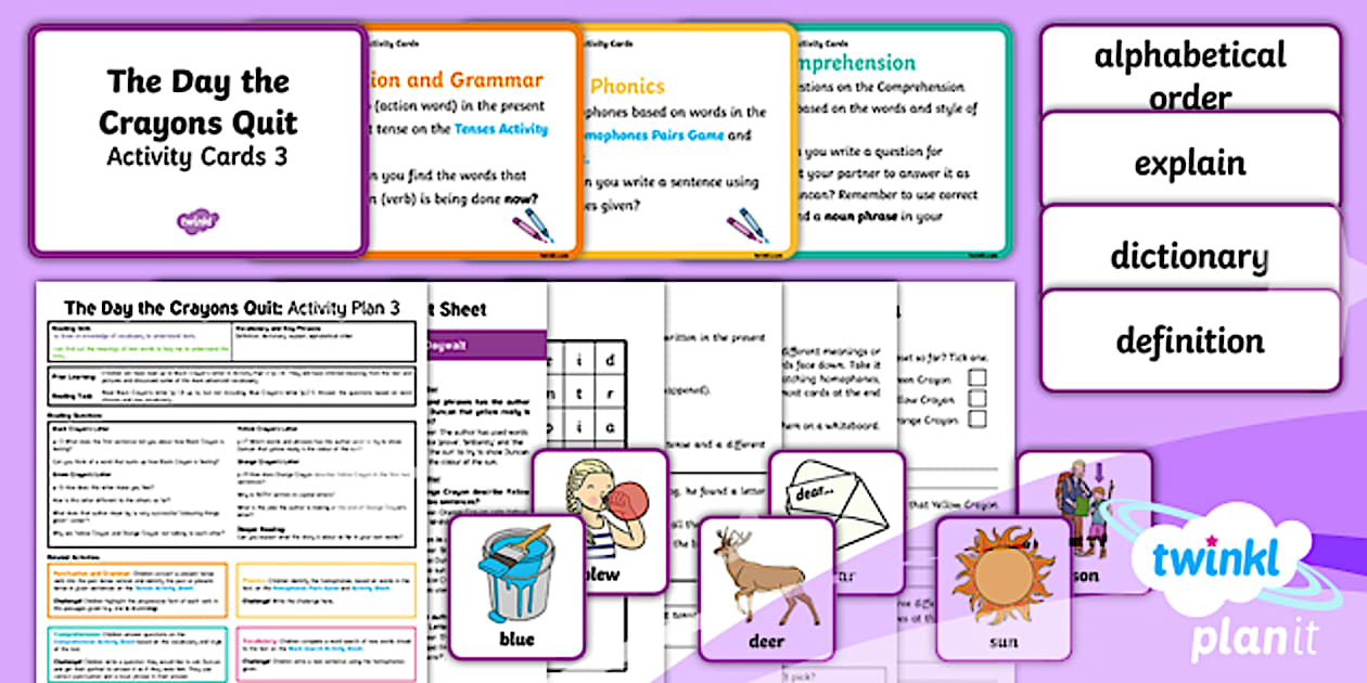 The Day the Crayons Quit Guided Reading 3 Y2 To Support Teaching on ...
