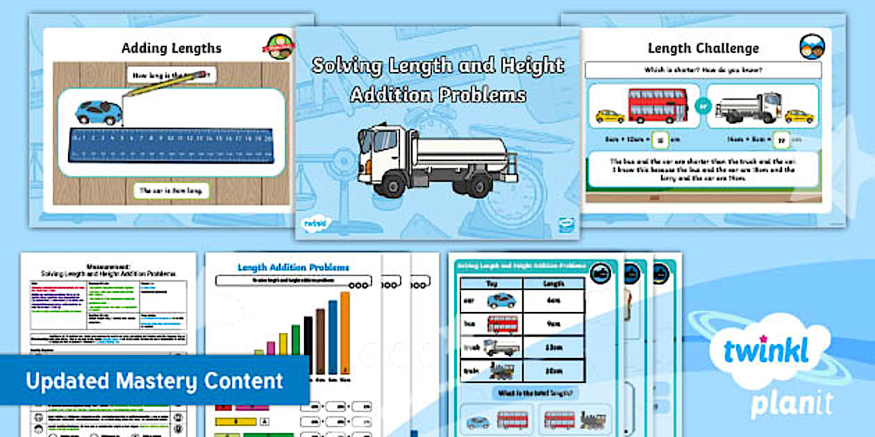 👉 PlanIt Maths Year 1 Measurement Lesson Pack Understanding Length and ...