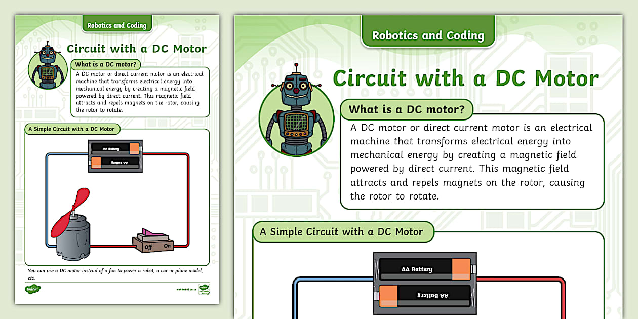 Robotics And Coding Circuit With A Dc Motor Twinkl