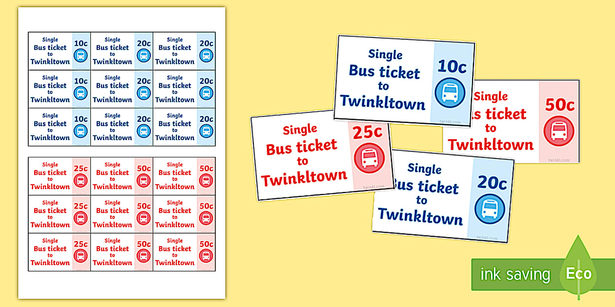 Bus Station Role Play Tickets (teacher made) - Twinkl
