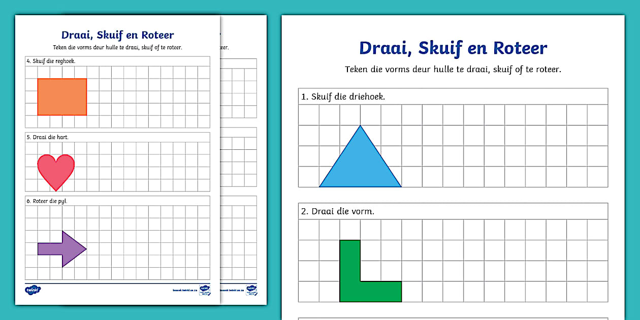 Draai, Skuif en Roteer Werkkaarte