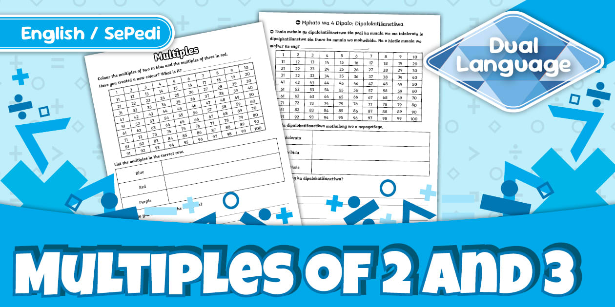 Grade 4 Maths - Multiples of 2 and 3 – Sepedi/English