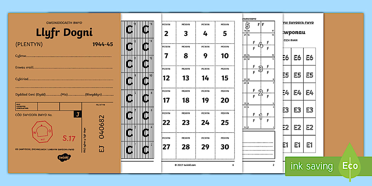 Llyfr Dogni (teacher made) - Twinkl