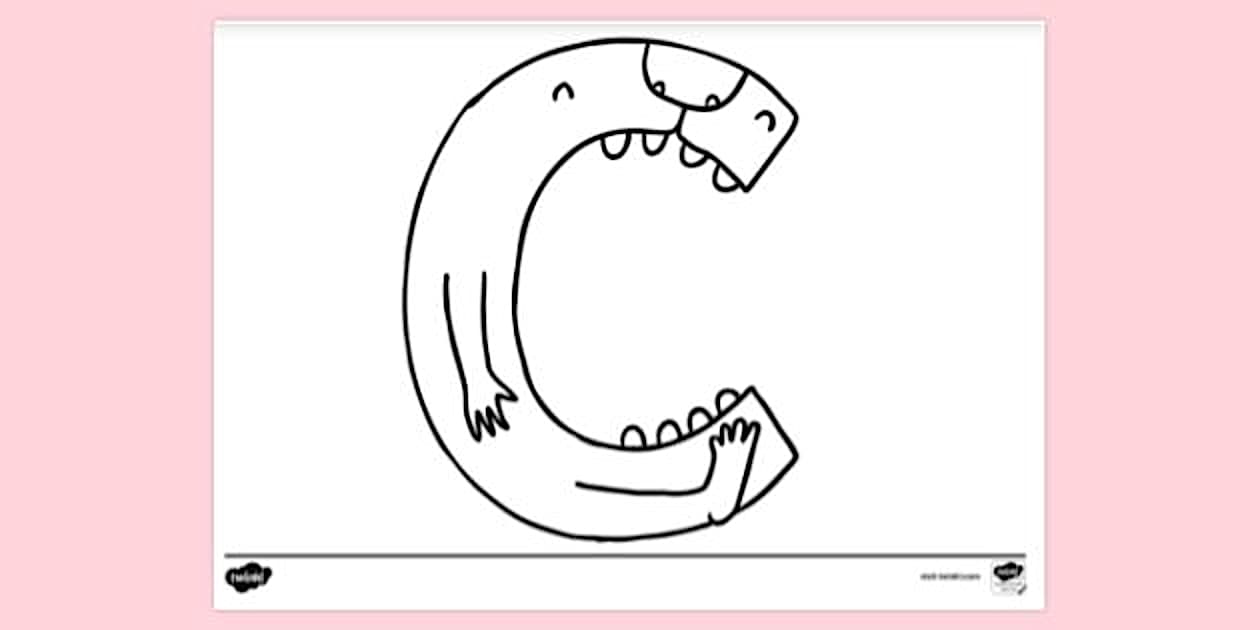 Free Letter C Colouring Page - Primary Resources - Twinkl