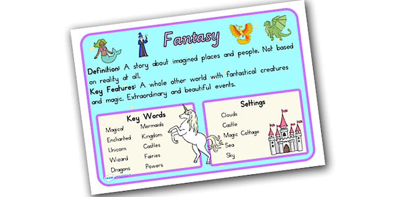 Story Genres Fantasy Display Poster (teacher made) - Twinkl