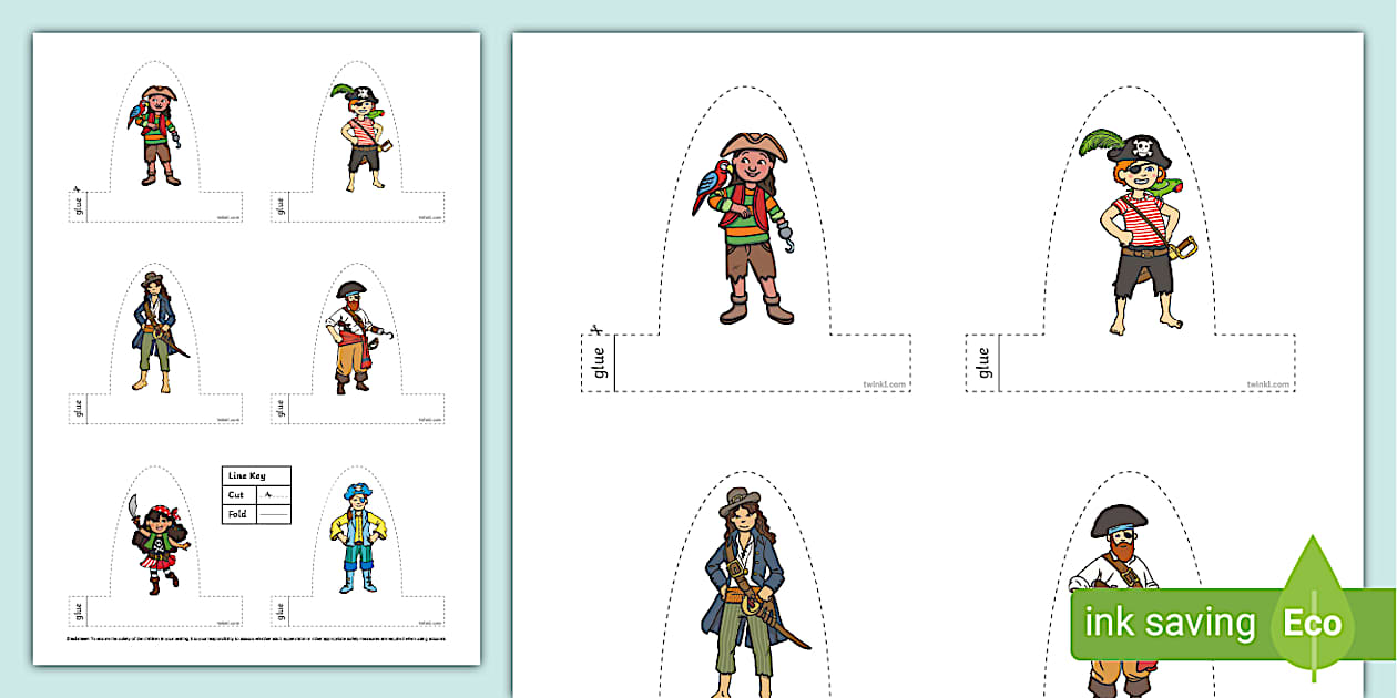 Pirate Finger Puppets (Teacher-Made) - Twinkl