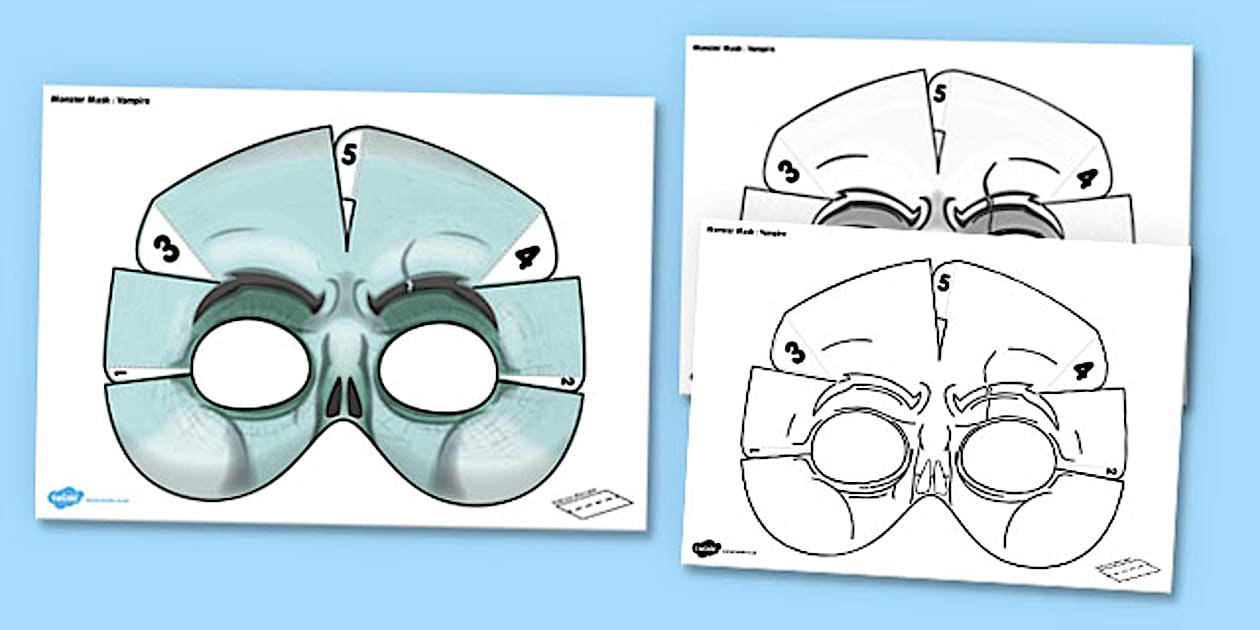Vampire Mask 3D Printable (teacher made) - Twinkl