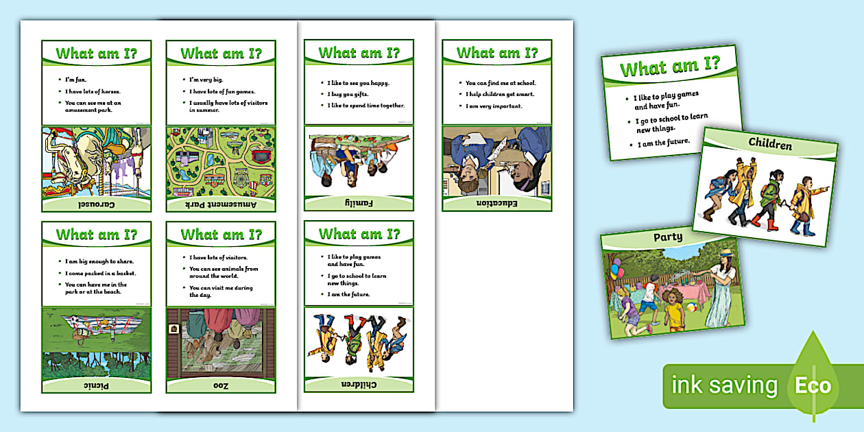 Children's Day ESL 'What Am I' Cards [Kids, A2] - Twinkl