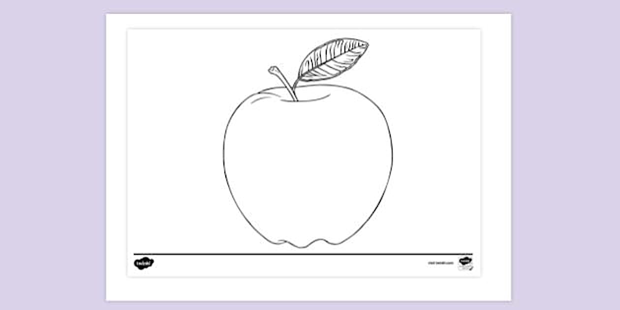 Apple Colouring Page for Toddlers | Colouring Sheets
