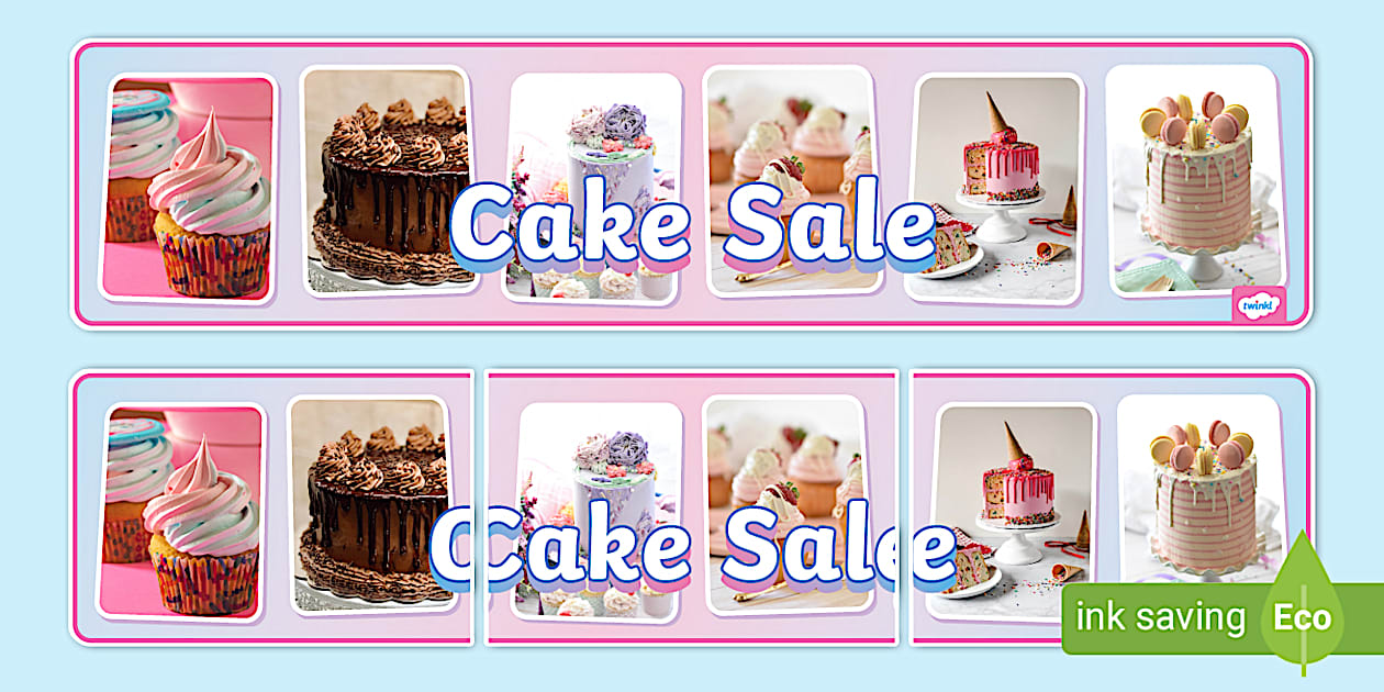 Cake Sale Photo Display Banner (teacher made) - Twinkl