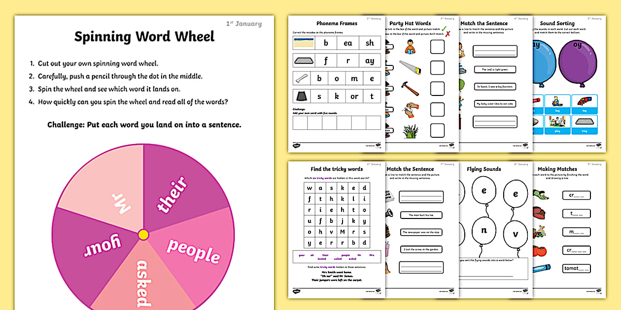 Phase 5 January Phonics Activities (teacher made) - Twinkl