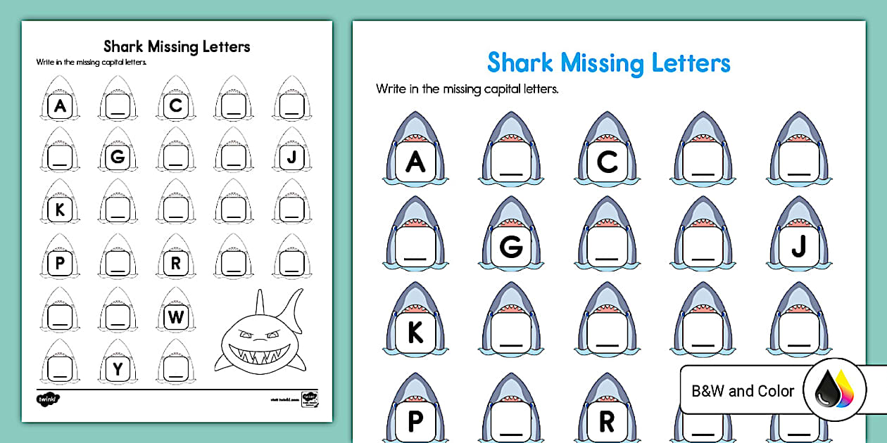 Shark Fill in the Blanks Activity for Kids | Twinkl USA
