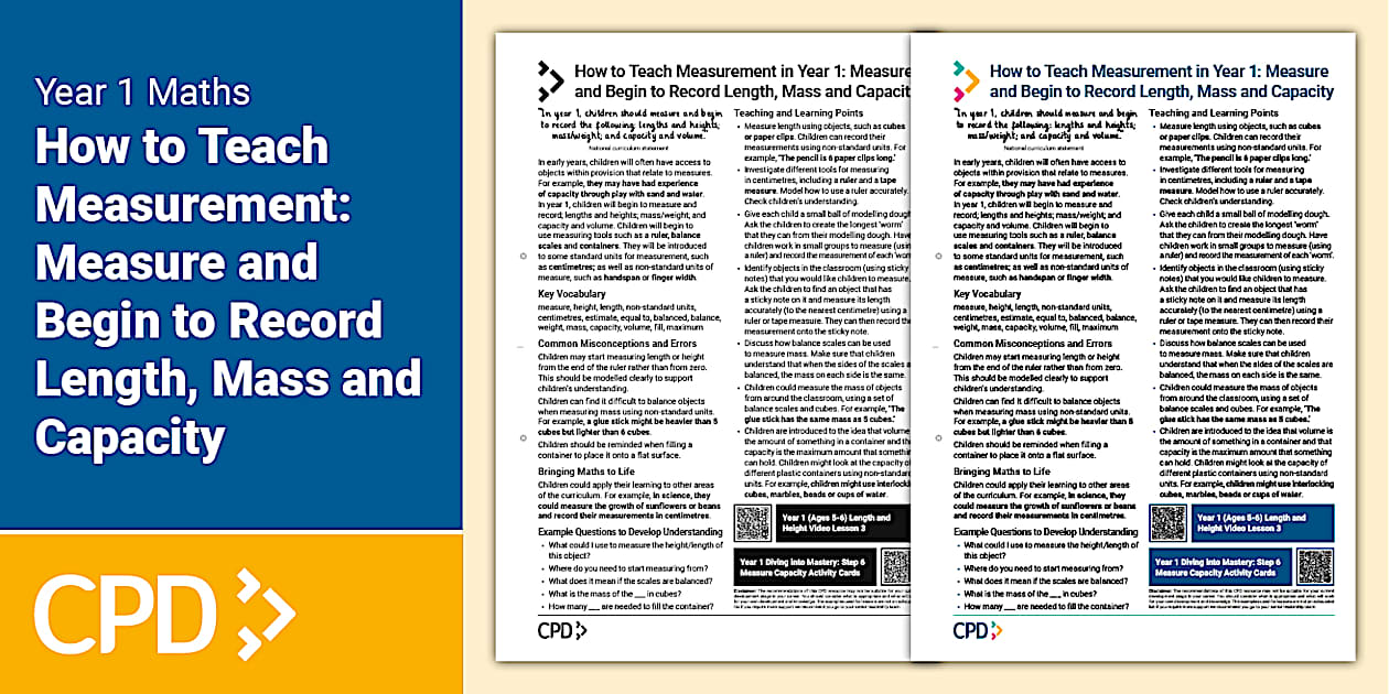 How to Teach Measurement In Year 1: Measure and Begin to Record Length ...
