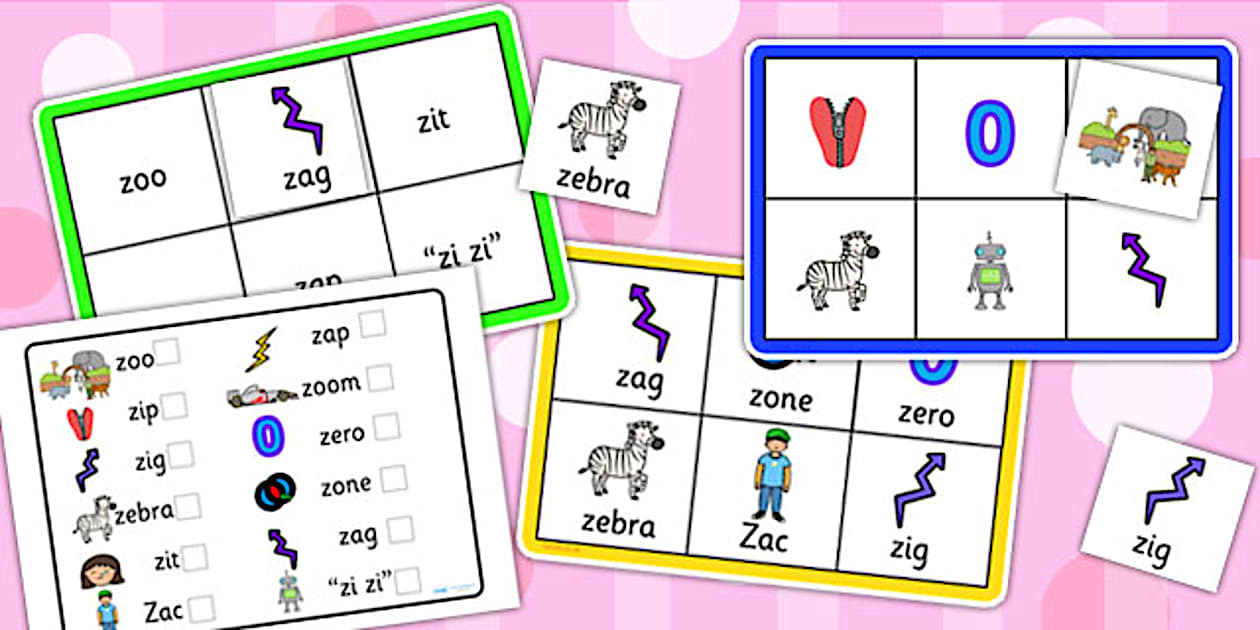 Initial z Sound Bingo and Lotto Game (teacher made) - Twinkl