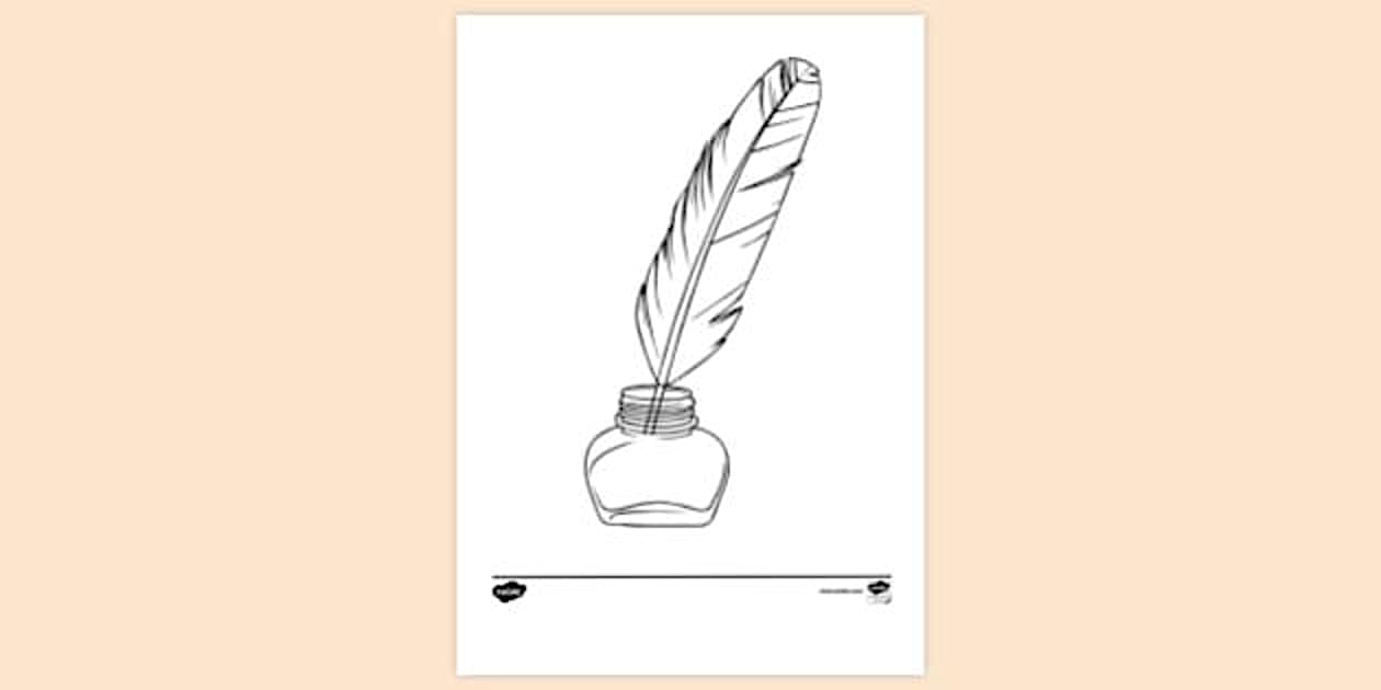 Quill Colouring Sheet | Colouring Sheets (teacher made)