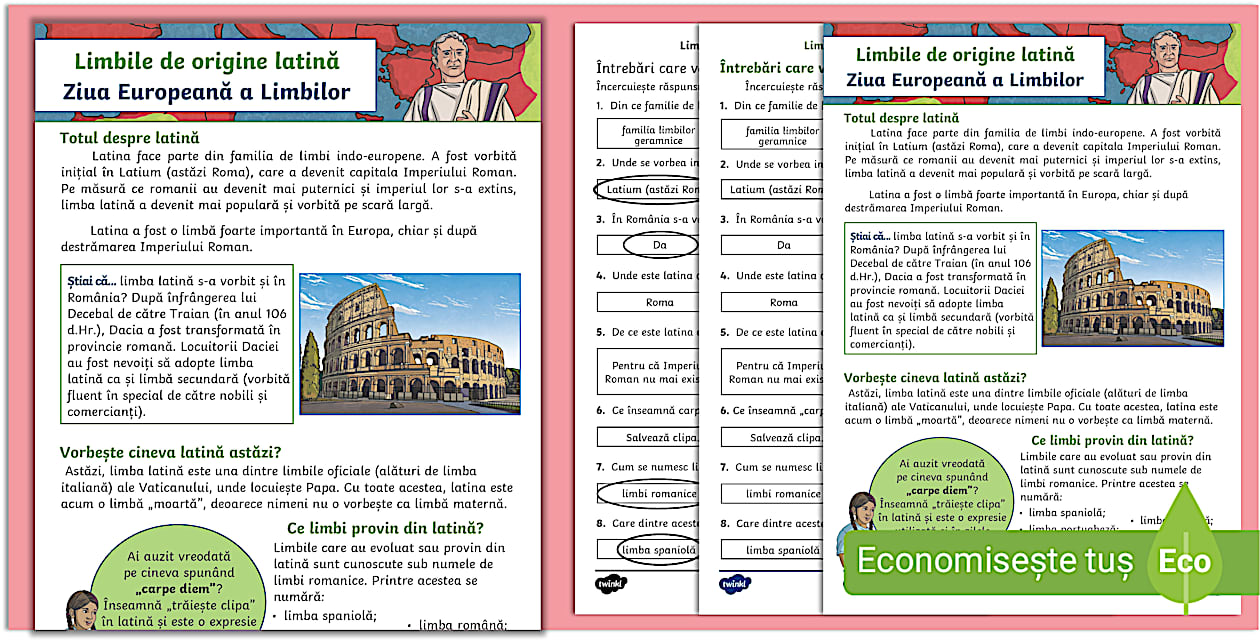 Ziua Europeană a Limbilor: Limbile de origine latină